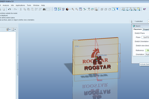 Using a reference image in pro e & creo elements to create a logo or ...