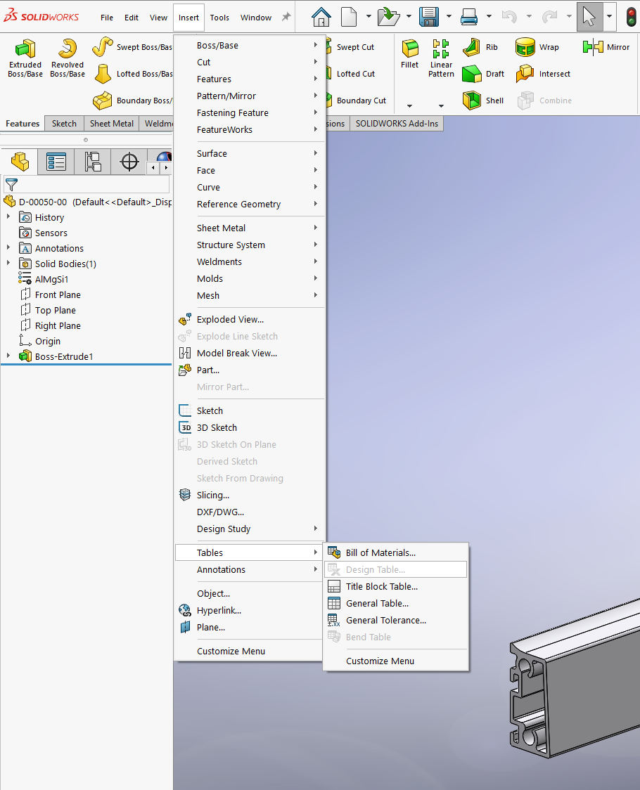 Got An Error On Design Table Creation Why Grabcad Groups