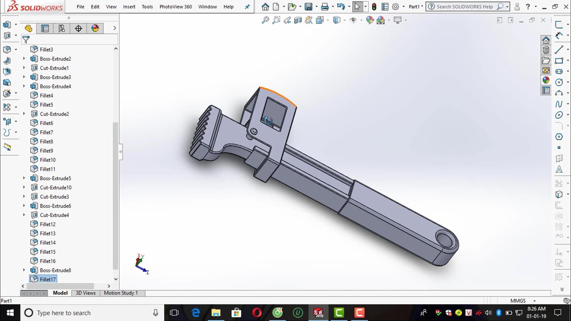 Solidworks: adjustable pliers (2) | GrabCAD Tutorials