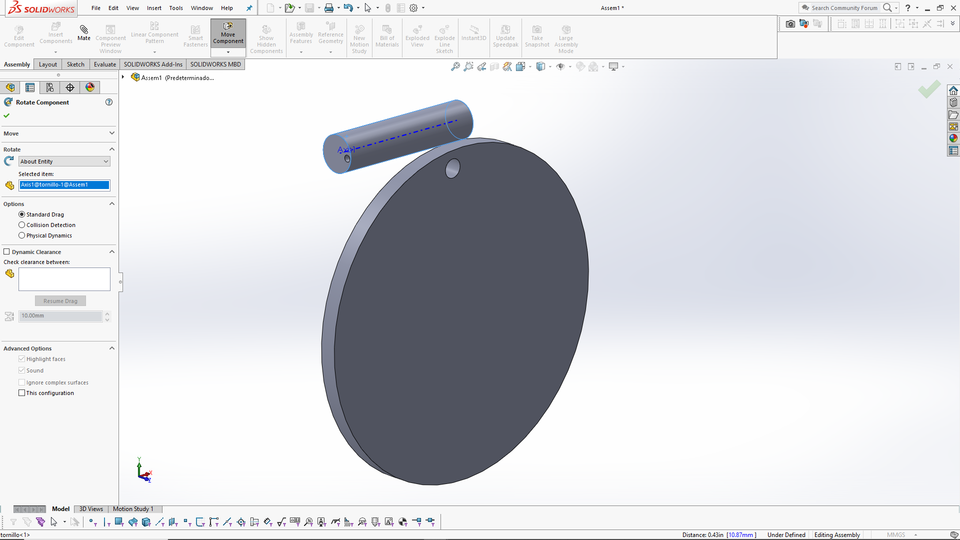 I need help with some mates in a simple gear assembly | SOLIDWORKS ...