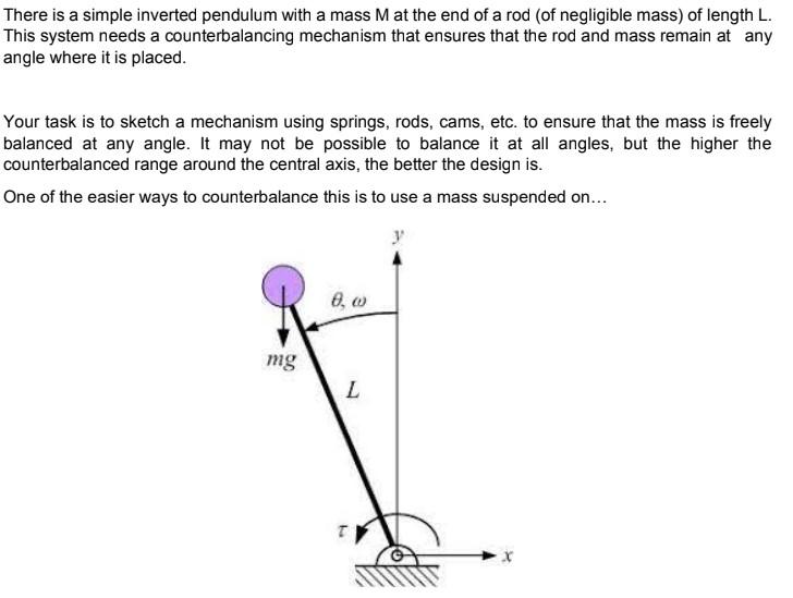 How to design inverted pendulum mechanism | GrabCAD Questions