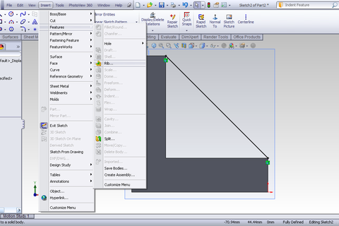 Tutorial - Rib feature in SolidWorks? - GrabCAD