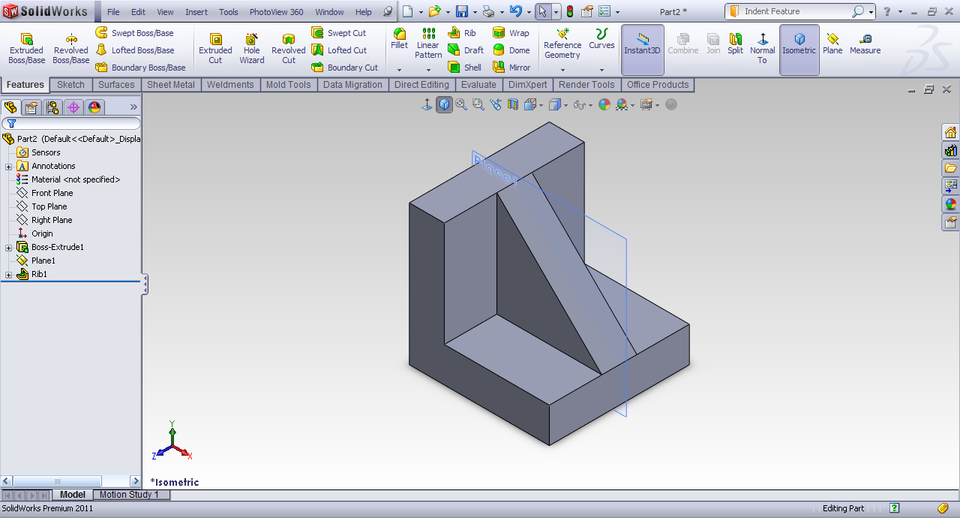 Tutorial - Rib feature in SolidWorks? - GrabCAD