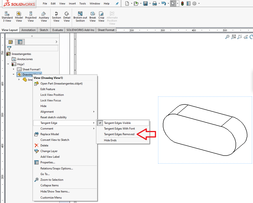 SolidsWorks drawing: how to get rid of extra lines? | GrabCAD Questions