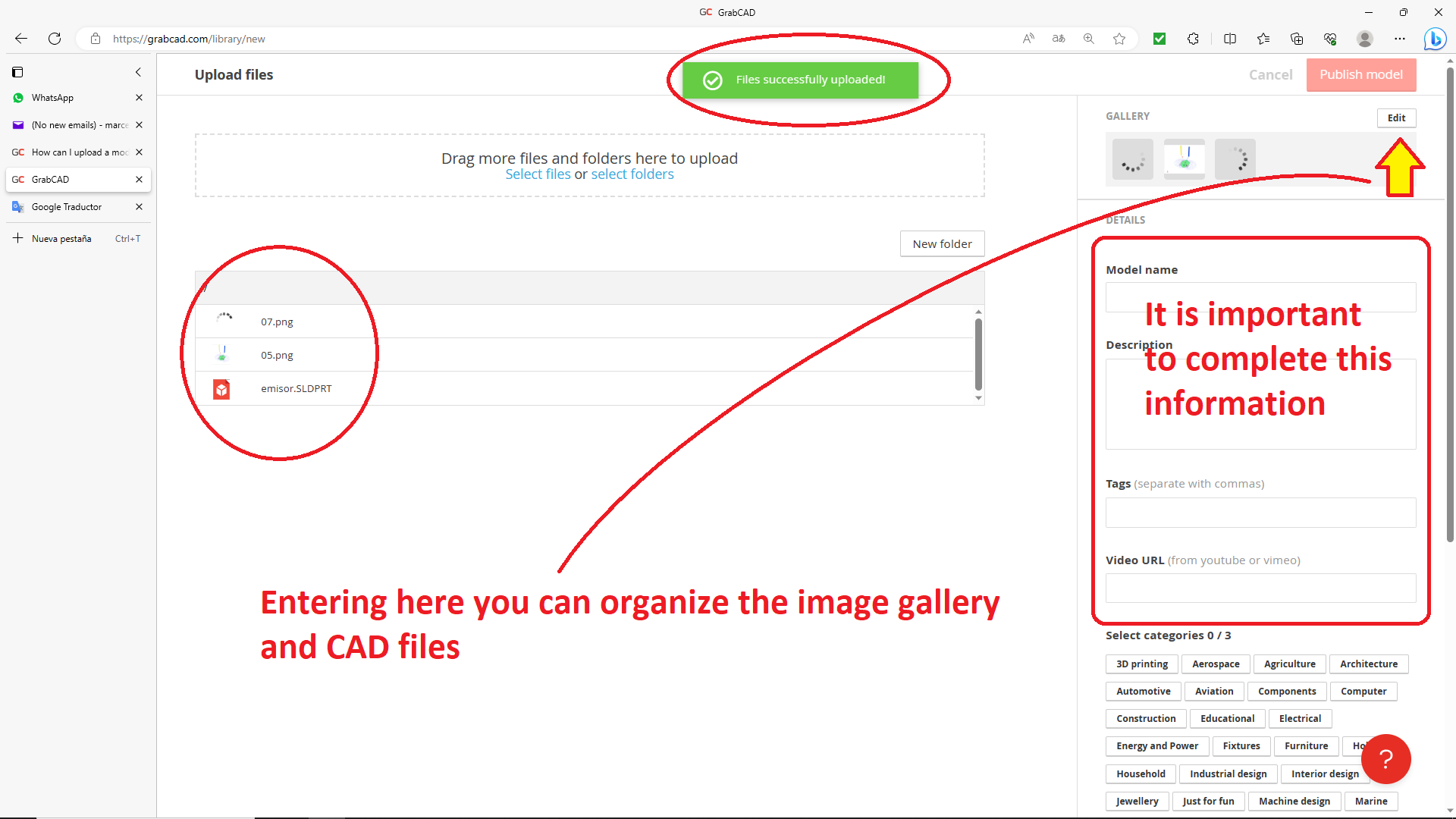 How Can I Upload A Model In Grabcad Julio Herrera Grabcad Questions