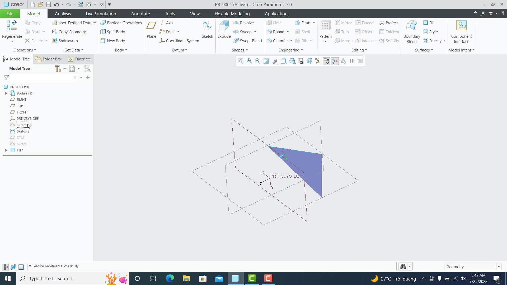 Creo Parametric: Triangle ball | GrabCAD Tutorials