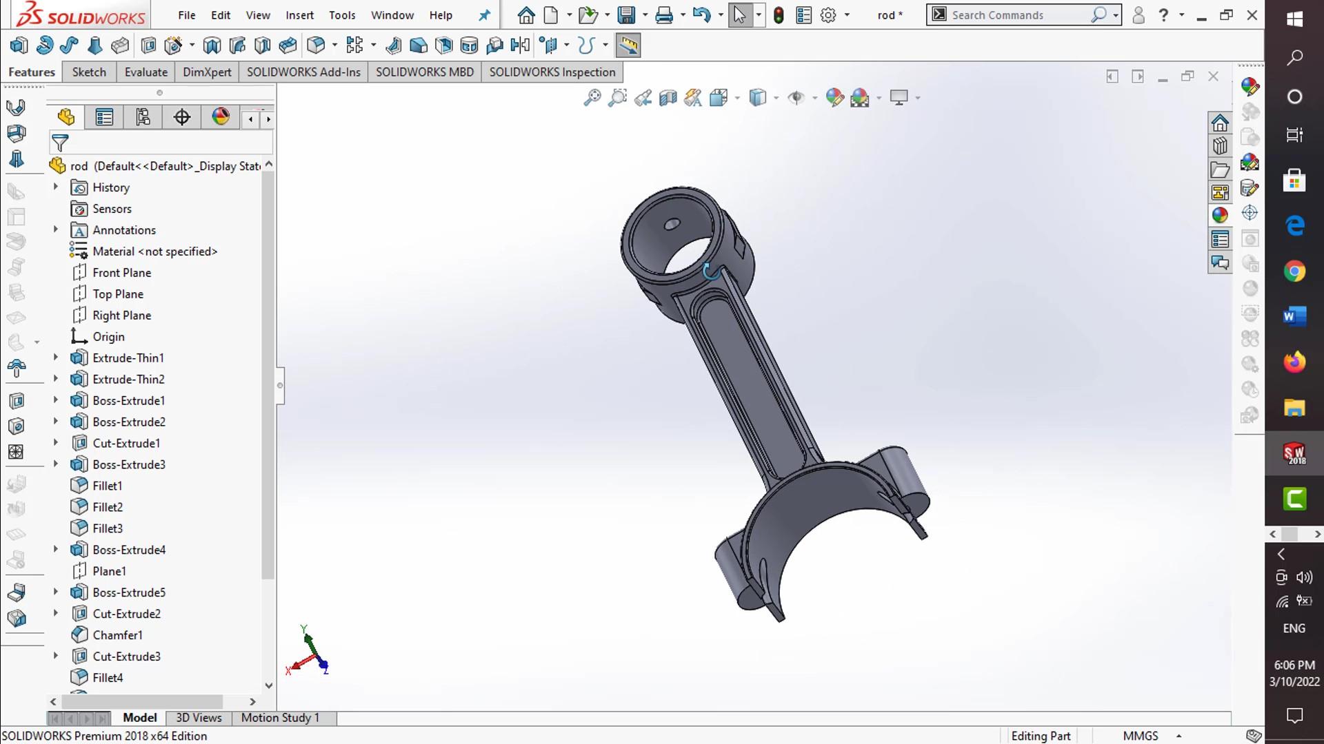 Solidworks: connecting rod (1) | GrabCAD Tutorials Solidworks: connecting rod (1) | GrabCAD Tutorials