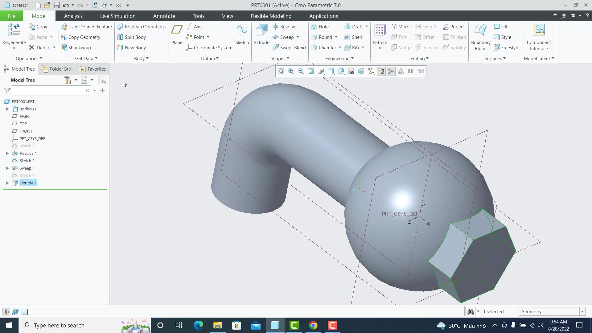 Creo Parametric: water tap | GrabCAD Tutorials