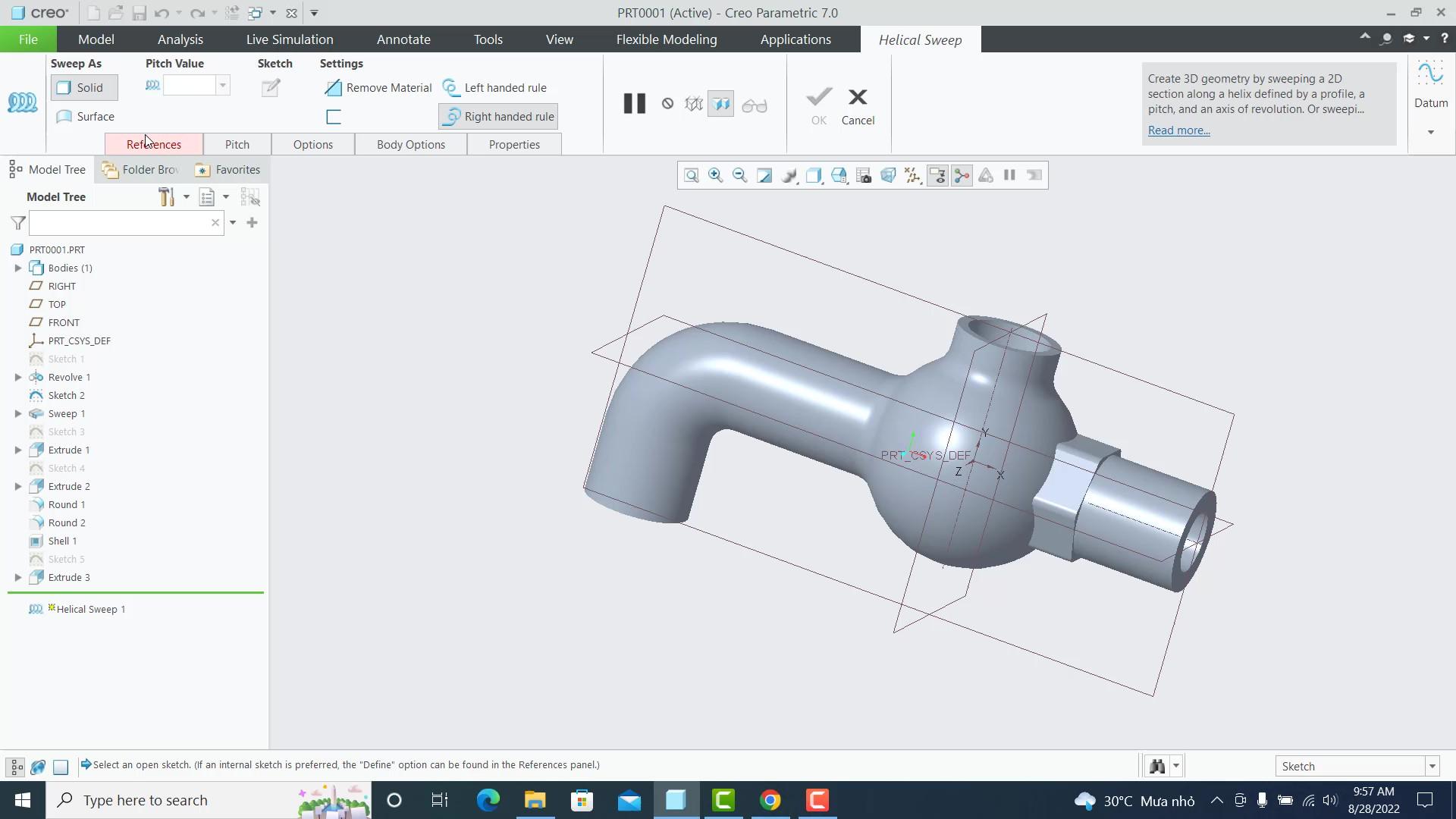 Creo Parametric: water tap | GrabCAD Tutorials