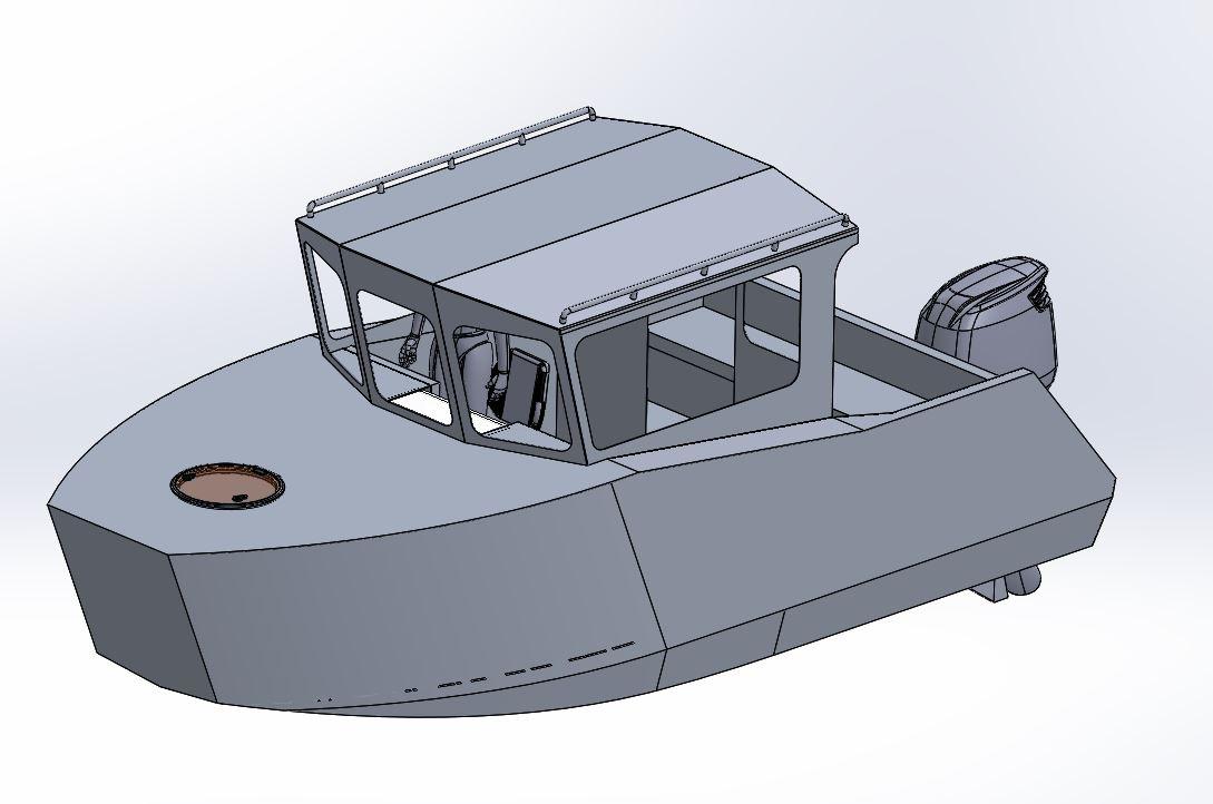 Small aluminium boat design. | Ship, Boat, and Yacht Design | GrabCAD ...