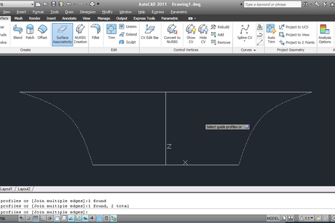 Tutorial - Lofted Surface in AutoCAD? - GrabCAD
