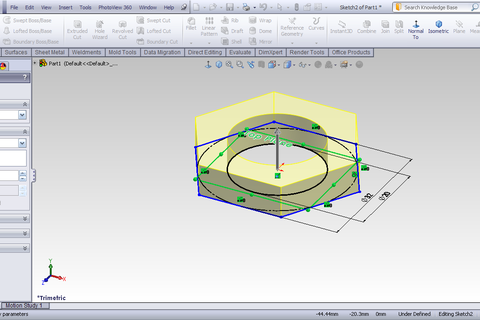 Tutorial - Creating hex nut in SolidWorks? - GrabCAD