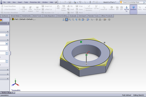 Tutorial - Creating hex nut in SolidWorks? - GrabCAD