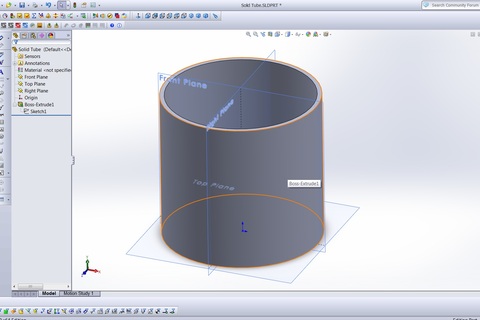 How to cut holes throughout the curved surface of a cylinder? - GrabCAD