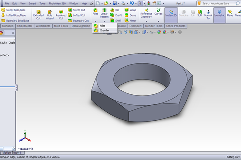 Tutorial - Creating hex nut in SolidWorks? - GrabCAD