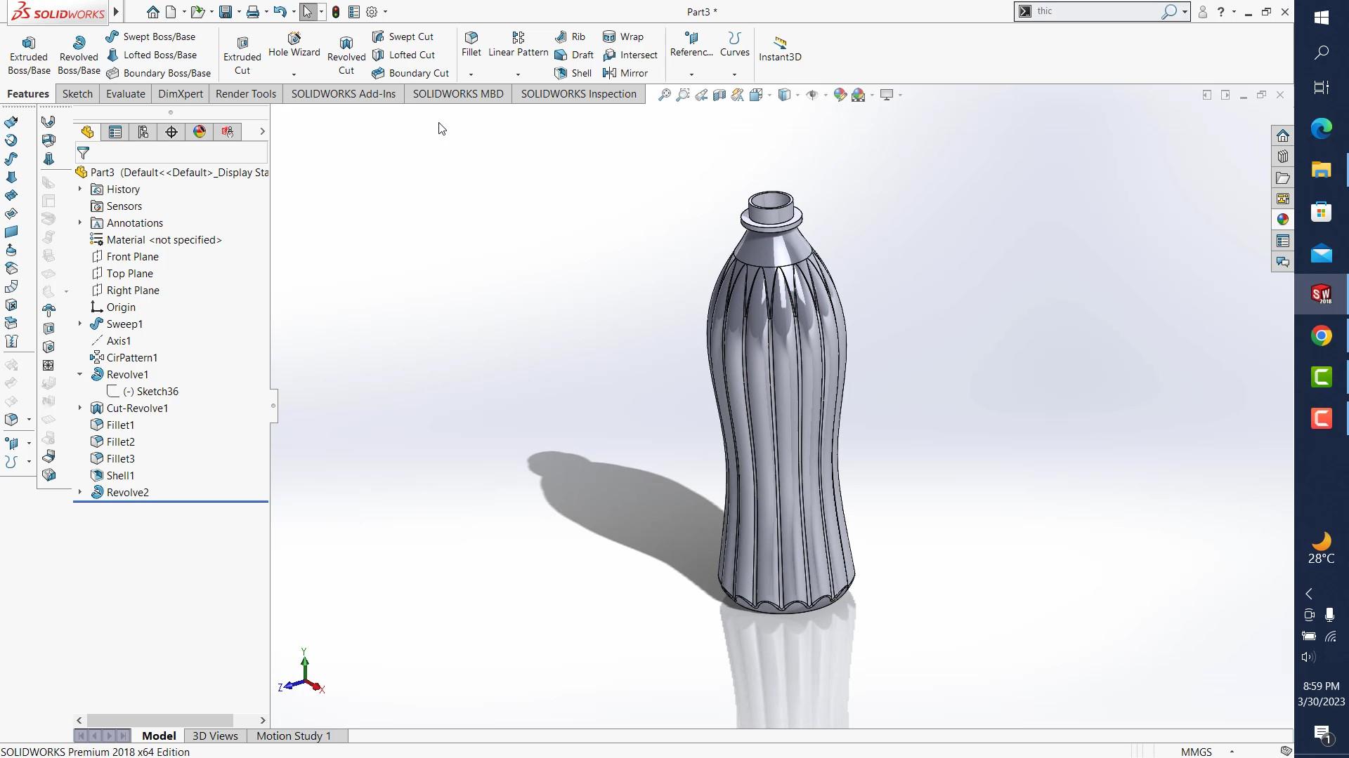 Solidworks: bottle (12) | GrabCAD Tutorials