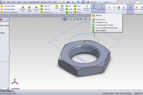 Tutorial - Creating hex nut in SolidWorks? - GrabCAD