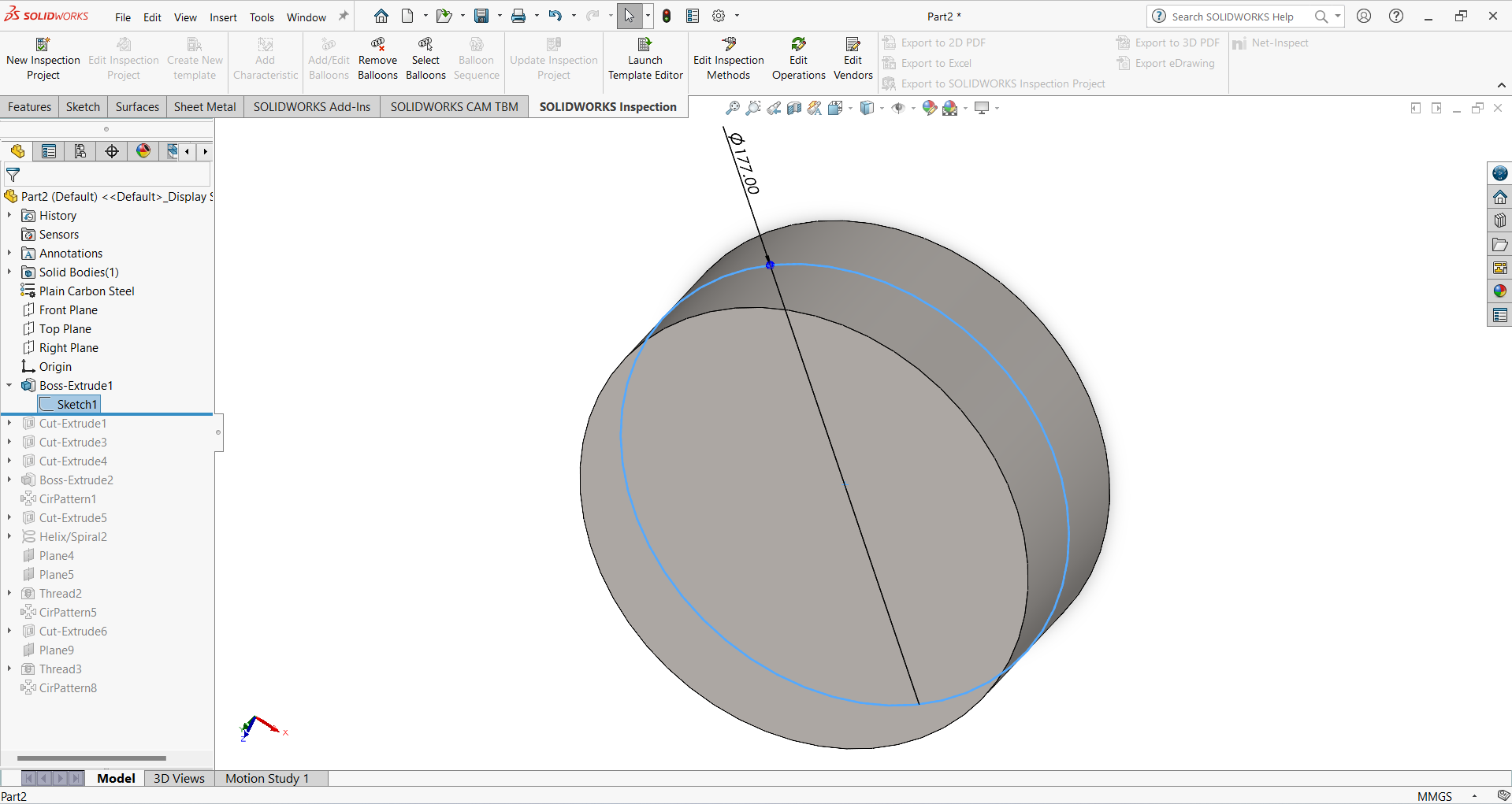Helical Gear (Flat teeth) | GrabCAD Tutorials