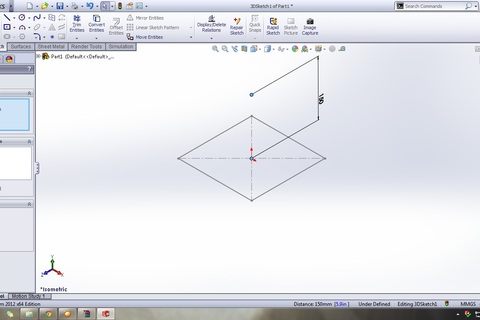 how can we draw a 4 side pyramid in the solidworks? - GrabCAD