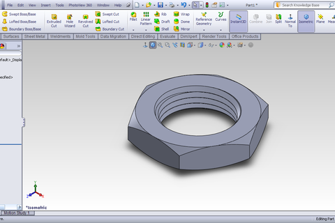 Tutorial - Creating hex nut in SolidWorks? - GrabCAD