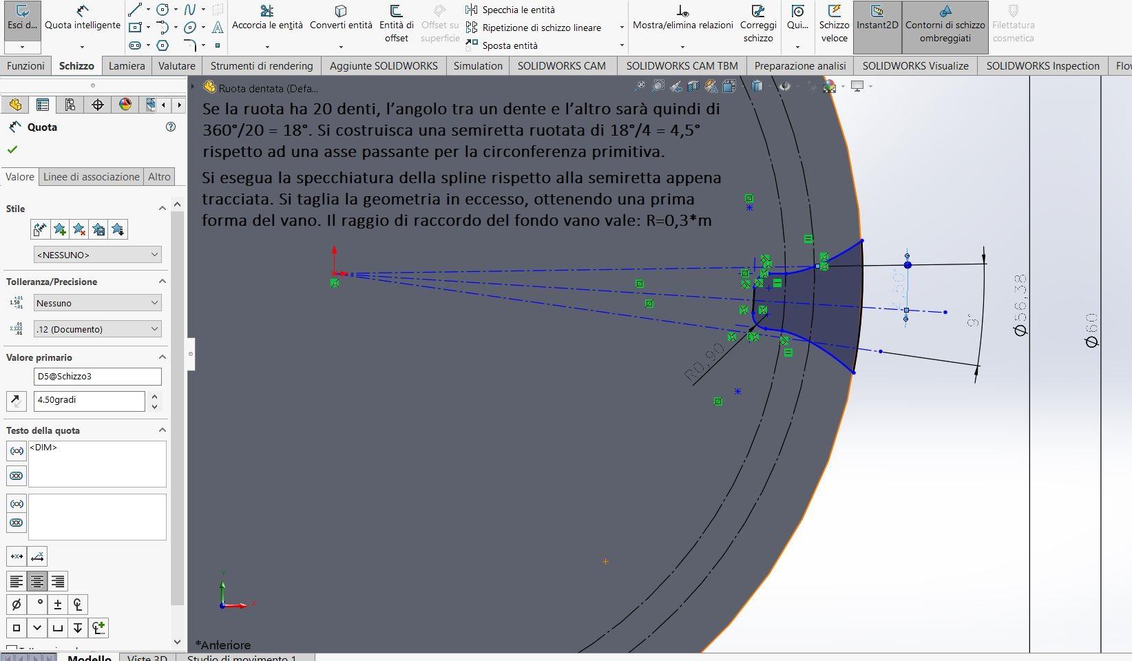 Ruota dentata con profilo ad evolvente di cerchio | GrabCAD Tutorials