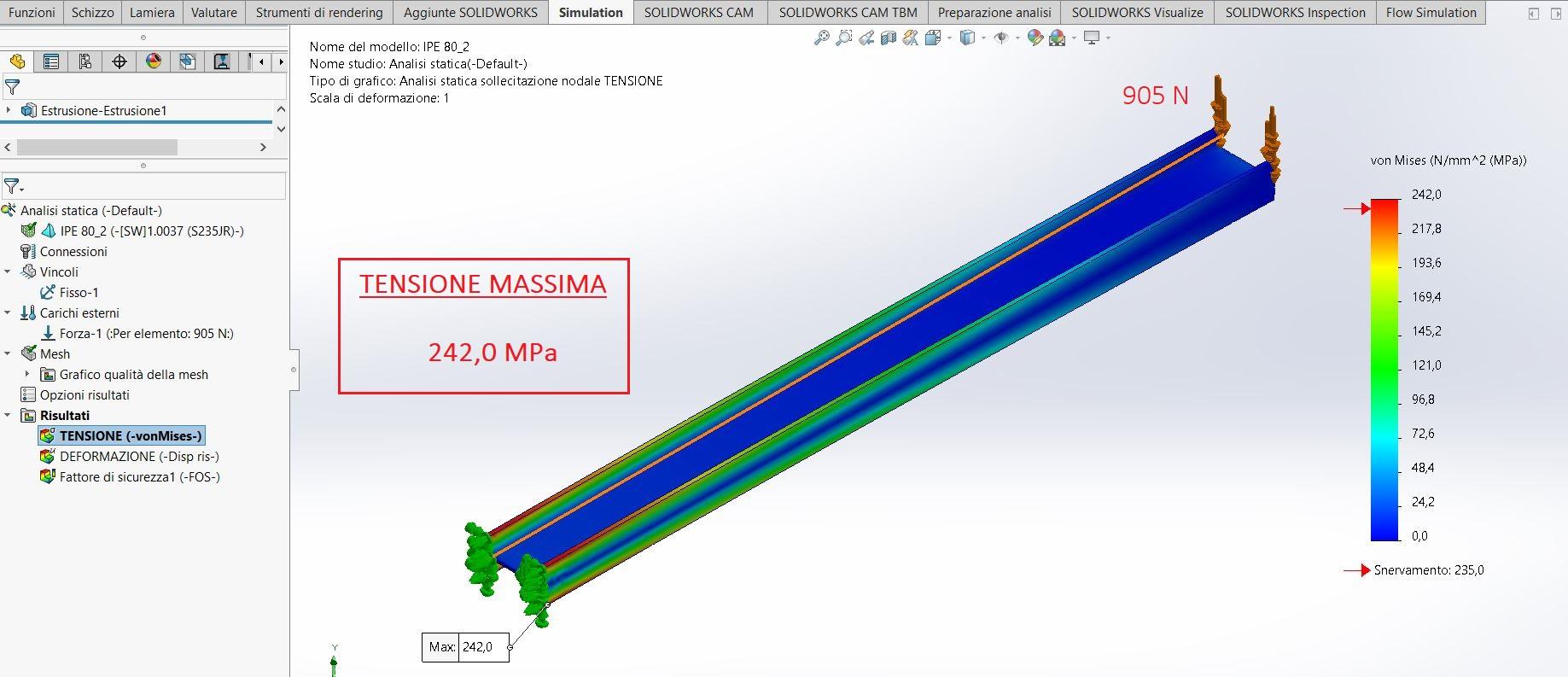 Profilato IPE 80 UNI 5398 a sbalzo | GrabCAD Tutorials