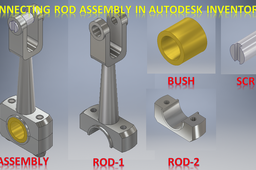 Connecting Rod Assembly in Autodesk Inventor || Inventor Assembly ...