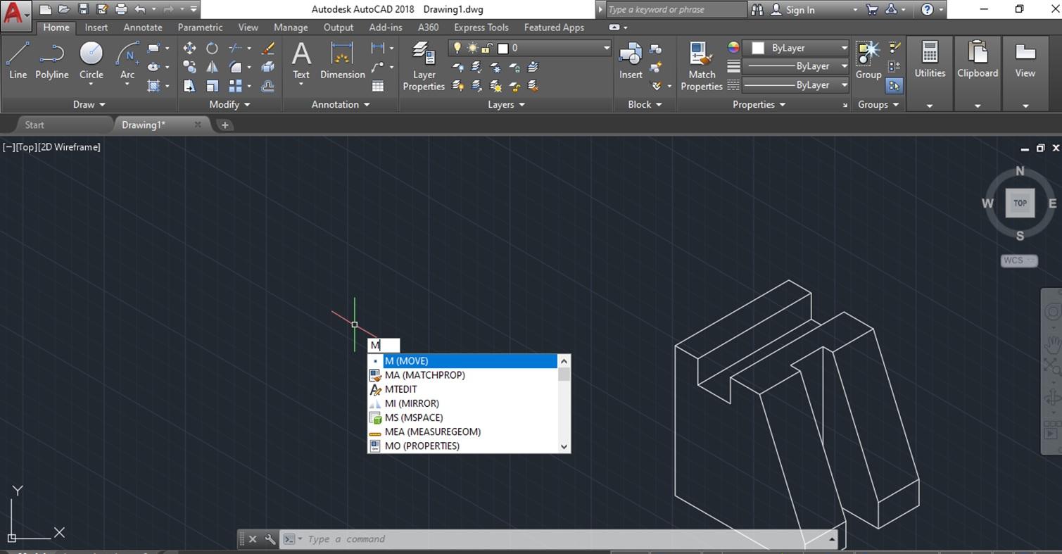 Autocad Move Command Grabcad Tutorials 1295