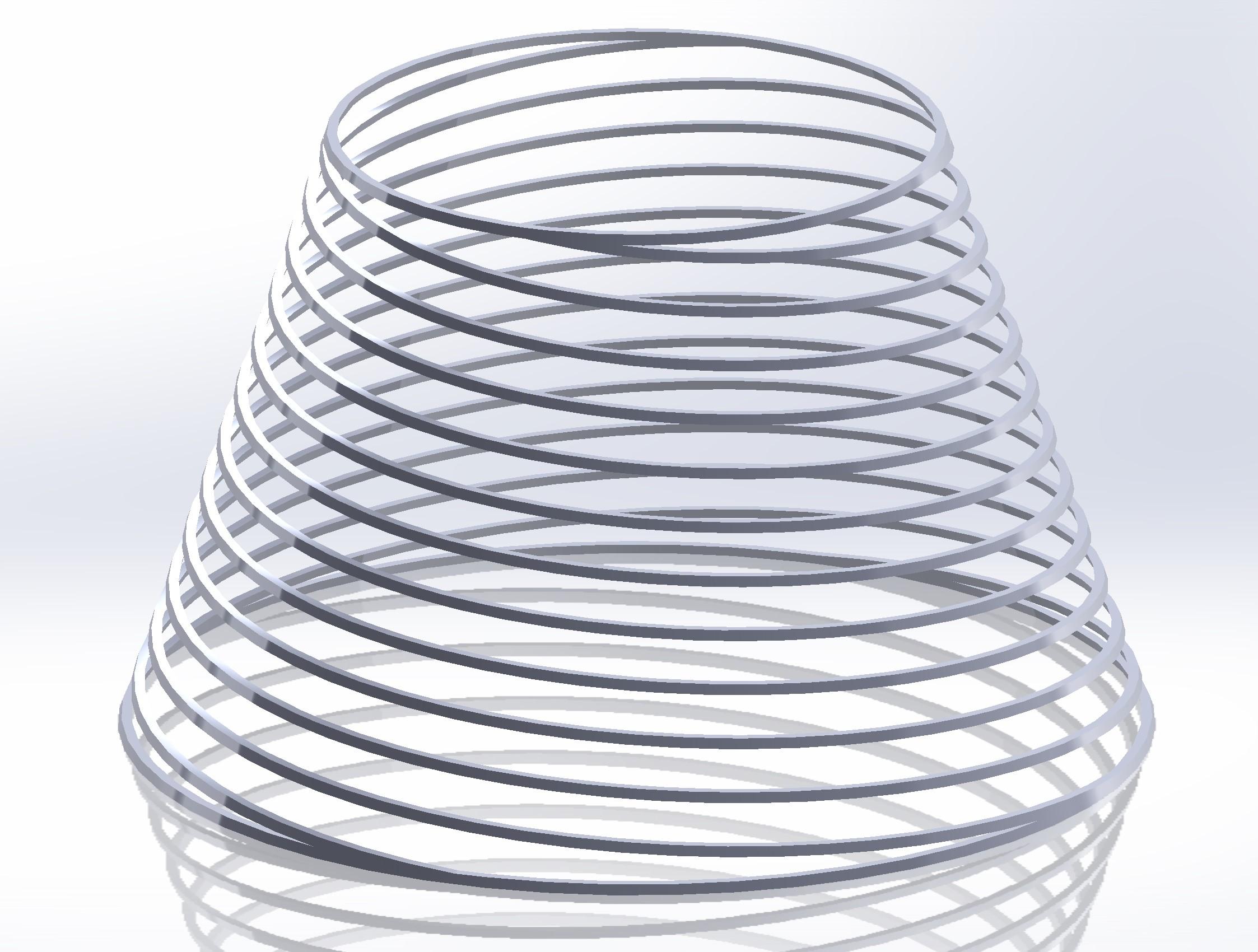 How to create a 3d spiral rib structure connecting the top and bottom ...