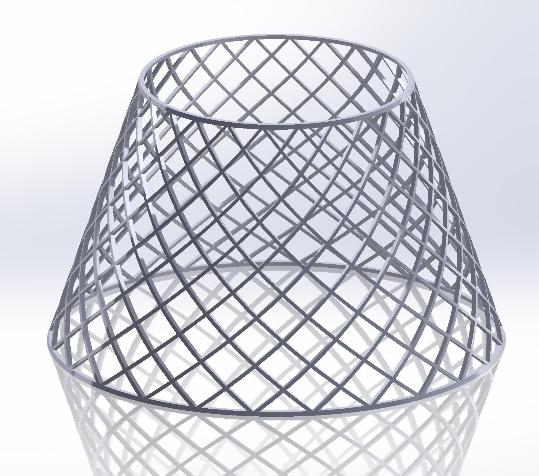 How to create a 3d spiral rib structure connecting the top and bottom ...