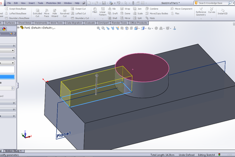 tutorial: request = How do I create rib on a cylinder? - GrabCAD