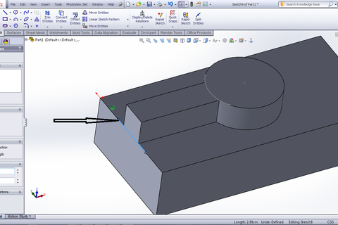 tutorial: request = How do I create rib on a cylinder? - GrabCAD