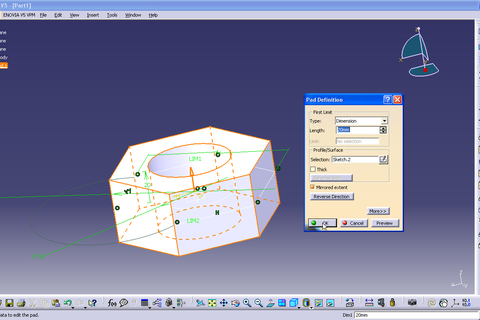 Tutorial: Creating a hexagonal nut in the simplest possible way in ...