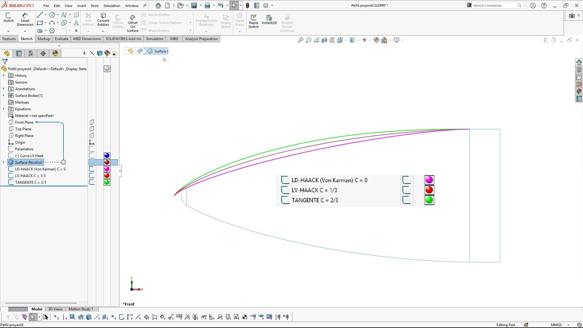 An LV-Haack cone aeroshell C=1/3 step by step | GrabCAD Tutorials