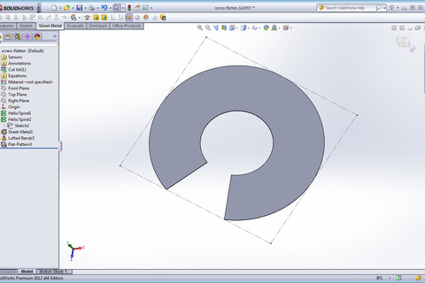 Archimedes' screw unfold - GrabCAD