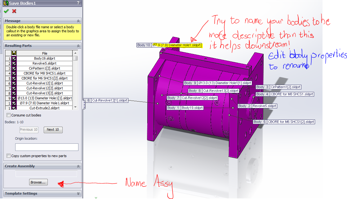 Multi-body part to assembly? | GrabCAD Questions