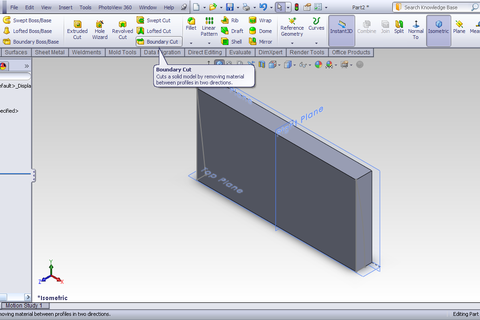 Tutorial - Boundary cut feature in SolidWorks? - GrabCAD