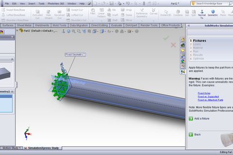 Tutorial - Using SimulationXpress in SolidWorks for analyzing a rod? - GrabCAD