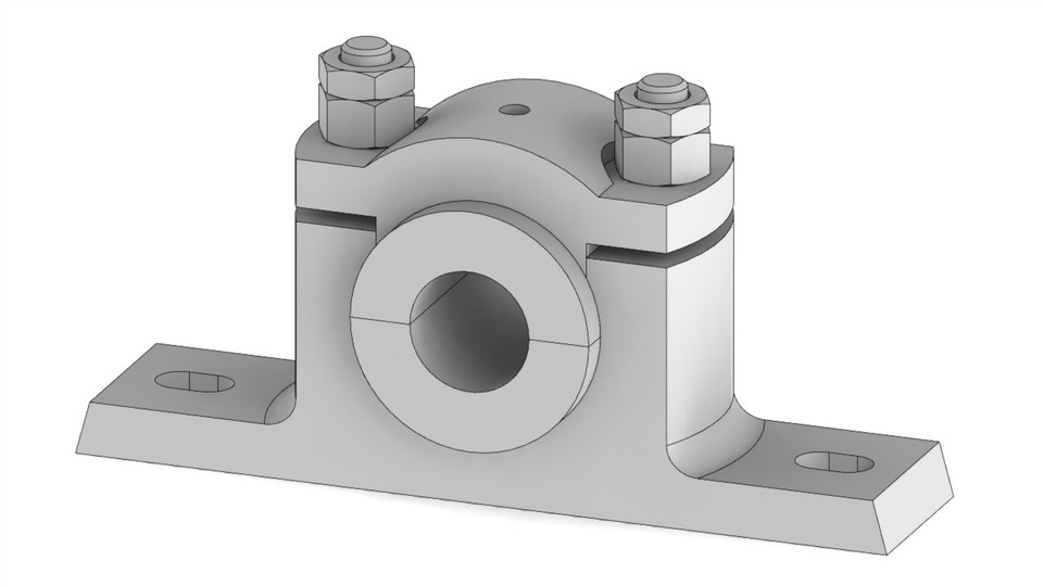 Plummer Block SolidWorks Video Tutorial - GrabCAD