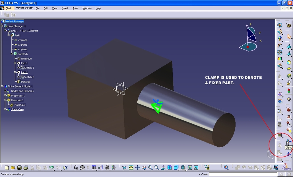 Tutorial: Using simulation/ FEM Analysis in Catia V5 - GrabCAD