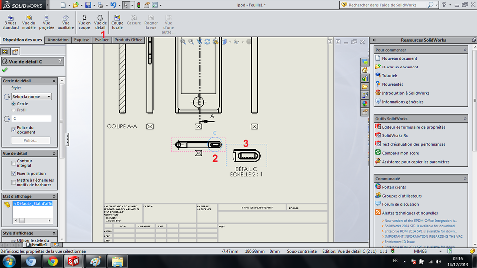 comment faire une mise en plan d'une piece sur solidworks ?? - GrabCAD