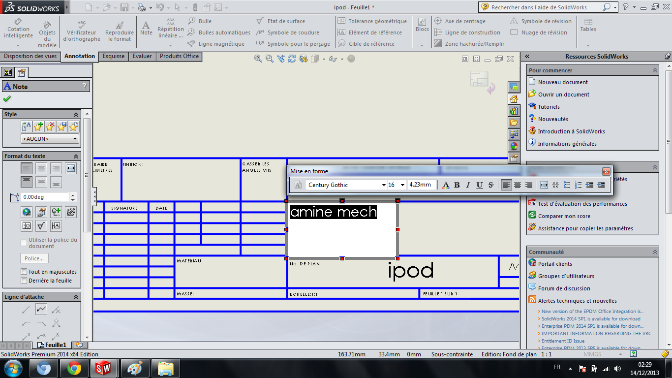 comment faire une mise en plan d'une piece sur solidworks ?? | GrabCAD ...
