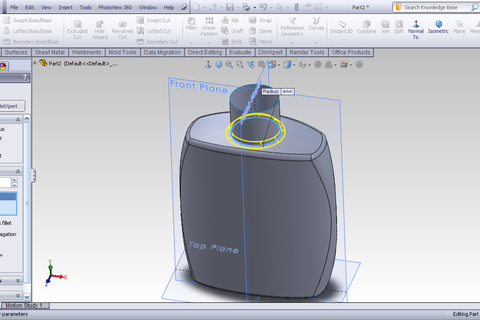 Tutorial - Creating Bottle using surface techniques in SolidWorks ...