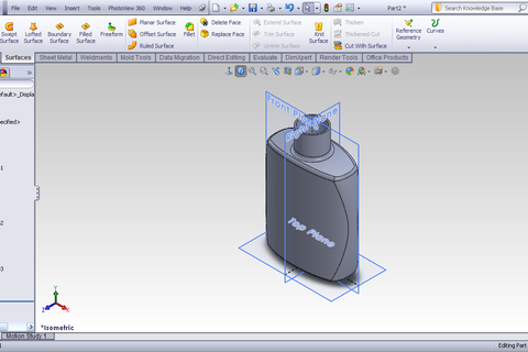 Tutorial - Creating Bottle using surface techniques in SolidWorks ...