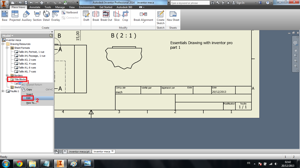Tutorial : Essentials Drawing with inventor pro part 1 - GrabCAD