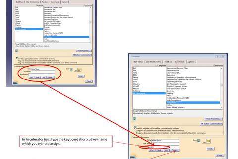 How do I assign keyboard shortcuts for catia - GrabCAD