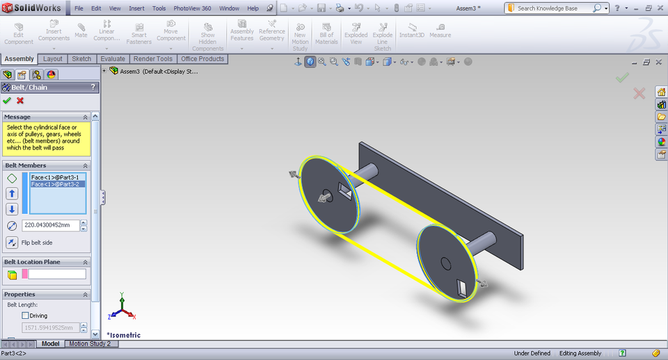Tutorial - Adding belt in Assembly in SolidWorks? - GrabCAD