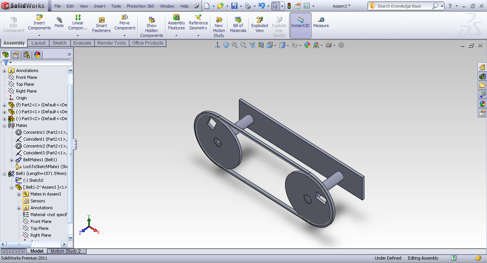 Tutorial Adding Belt In Assembly In Solidworks Grabcad