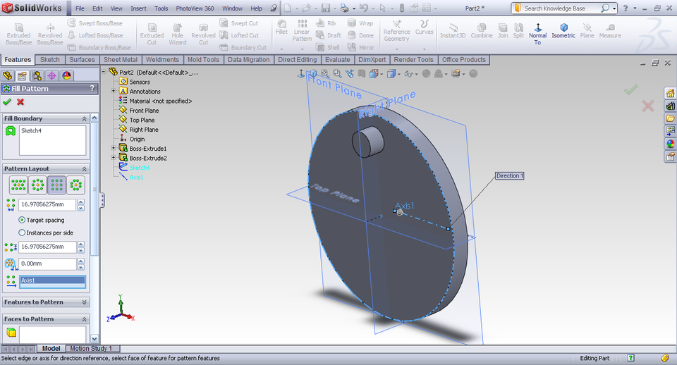 Tutorial - Fill pattern in Solidworks? - GrabCAD