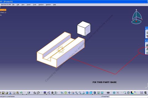 Tutorial: Prismatic joint in Catia V5 simulation - GrabCAD